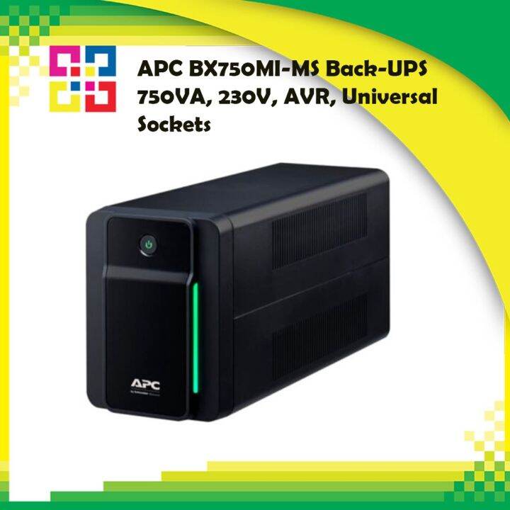 APC BX750MI-MS Back-UPS 750VA, 410W, 230V, AVR, Universal Sockets ...