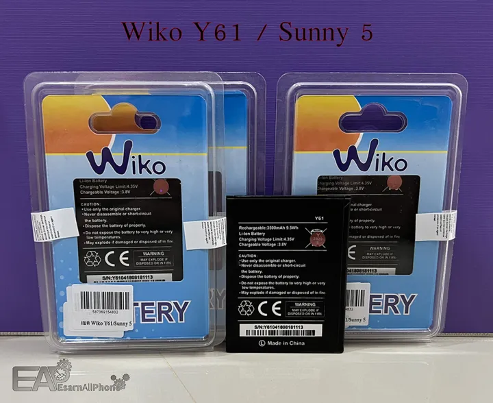 แบต Wiko Jerry/Sunny/Robby/Lenny/Y61/Jerry 2-3/Sunny 4 Plus (ทุกรุ่น ...