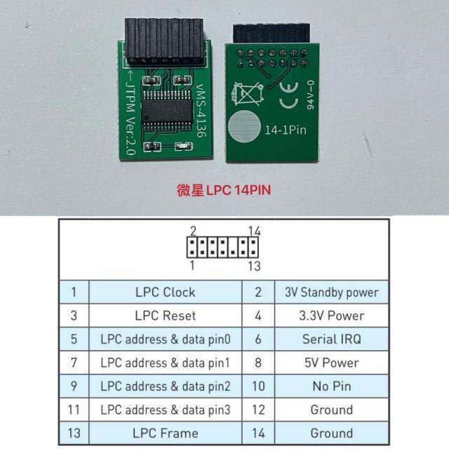 Tpm 2 0 Encryption Security Module Remote Card Windows 11 Upgrade Tpm2 0 Module 12 To 20pin To
