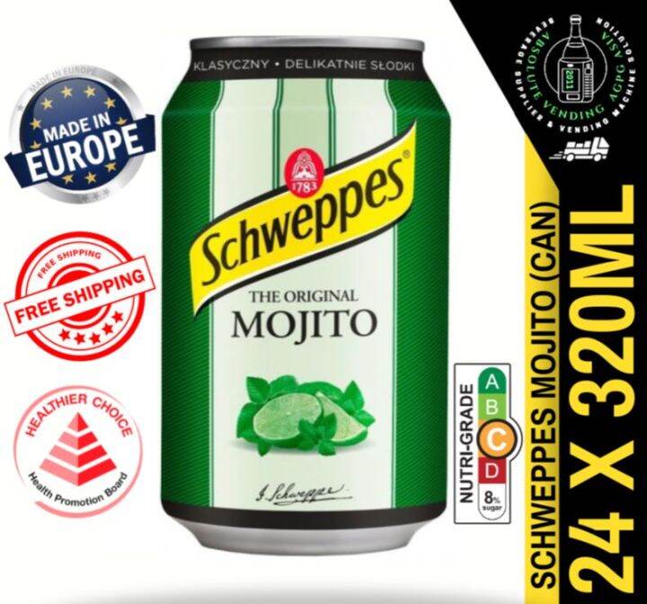 SCHWEPPES Mojito Europe 330ML X 24 (CAN) - FREE DELIVERY within 3 ...