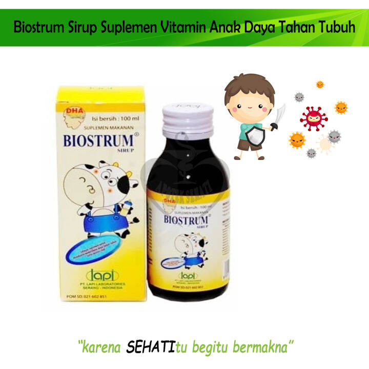 Biostrum Sirup 100ml Vitamin Menjaga Daya Tahan Tubuh | Lazada Indonesia
