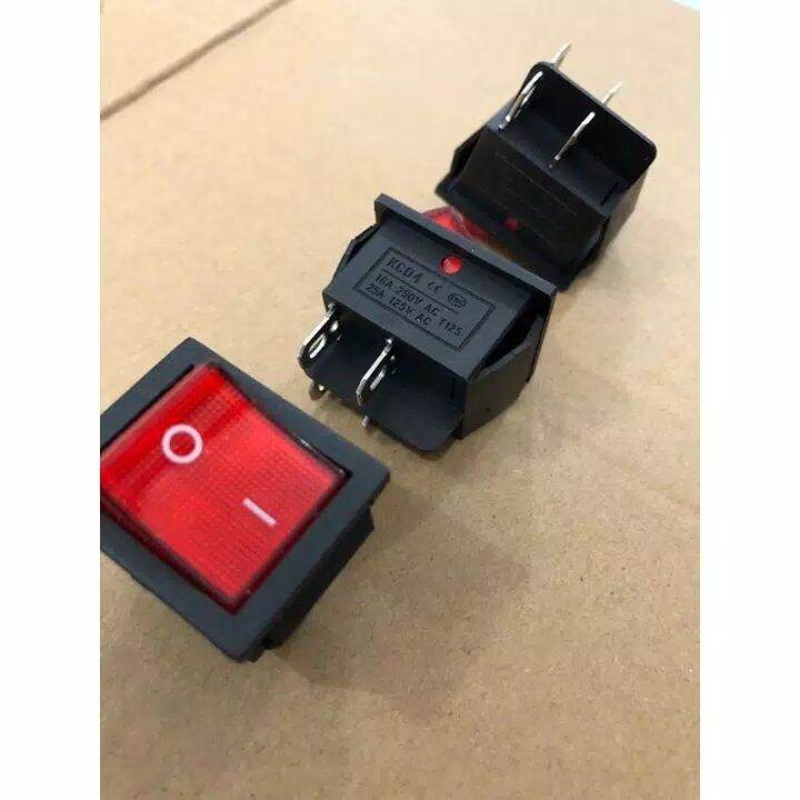 Saklar Rocker switch BESAR Lampu 4 pin / 4 kaki ON OFF ROCKER SWITCH ...