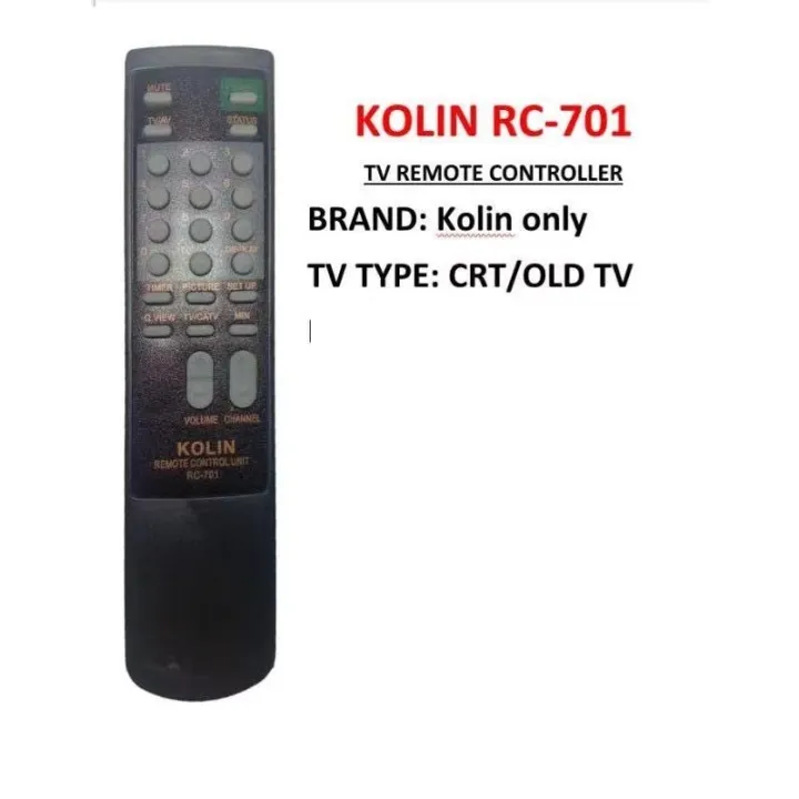 KOLIN RC-701 REMOTE CONTROLLER FOR CRT TV | Lazada PH