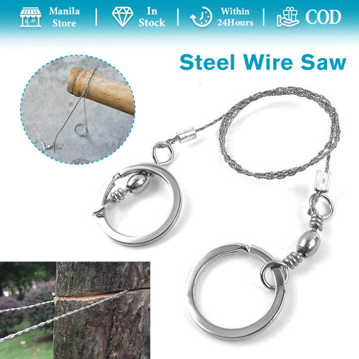 Outdoor Survival Wire Saw Stainless Steel Wire Saw Camping Hunting ...