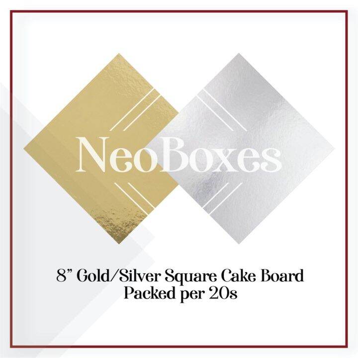 NeoBoxes 8x8 Square Cake Board | Lazada PH