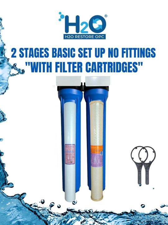 Water Filter 2 Stages 20" Slim Type Basic water filter purifier for ...