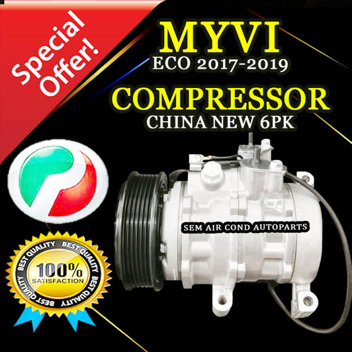 PERODUA MYVI ECO 2017-2019 YEAR 1.3CC OEM CHINA NEW 6PK COMPRESSOR ...