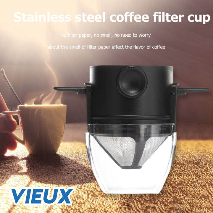 Saringan kopi filter V60 portable stainless / Saringan teh dan kopi ...
