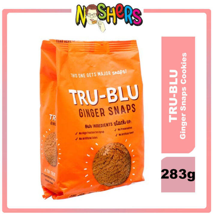 Noshers Tru-Blue Ginger Snaps Cookies Healthy Snacks Cookies 283g ...