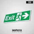 Safety Sign Emergency Rambu K3 PVC Tanda EXIT Keluar Arah Kanan ...