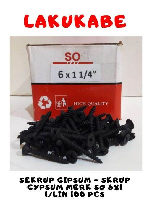 SEKRUP GIPSUM - SKRUP GYPSUM MERK SO 6X1 1/4in 100 pcs | Lazada Indonesia