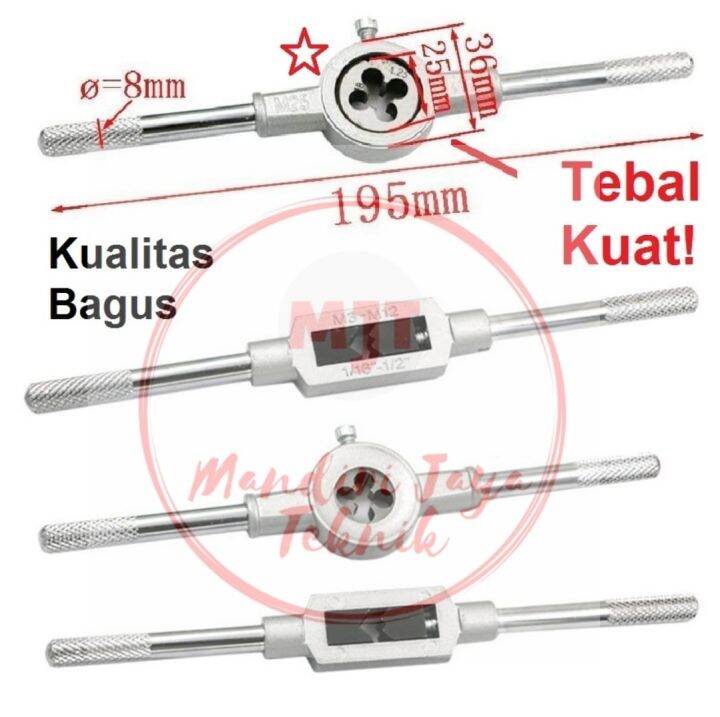 Handtap Mata Snai Senai Tap Die set alat snai senai dan Tap Ulir Dart ...