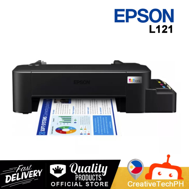 Epson L121 Printer Single Function CISS Continous Ink Brand New with One Set Original Epson Inks ...