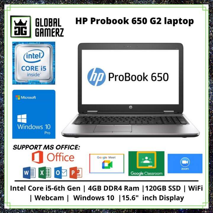 HP Probook 650 G2 Laptop Intel Core i5-6th Gen | 4GB DDR4 Ram | 120GB ...