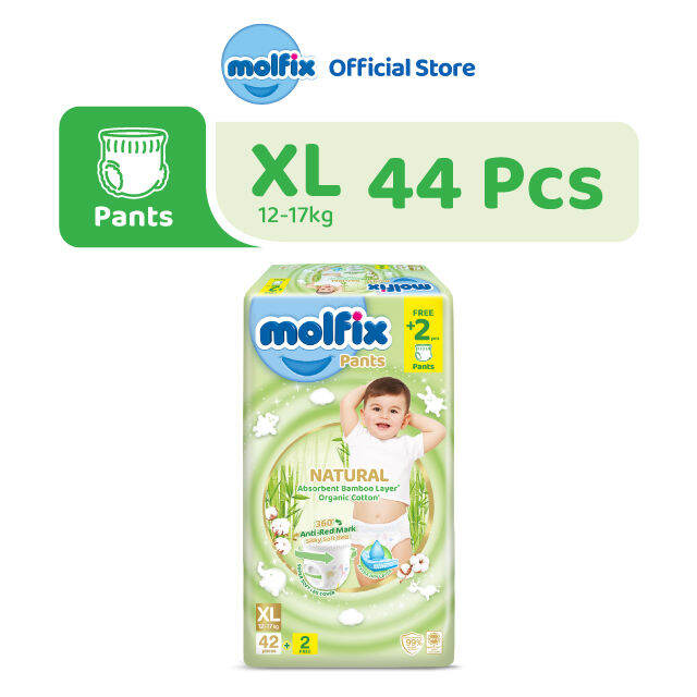 Molfix Natural Pants XL 42+2 Pcs. Jumbo Pack | Lazada