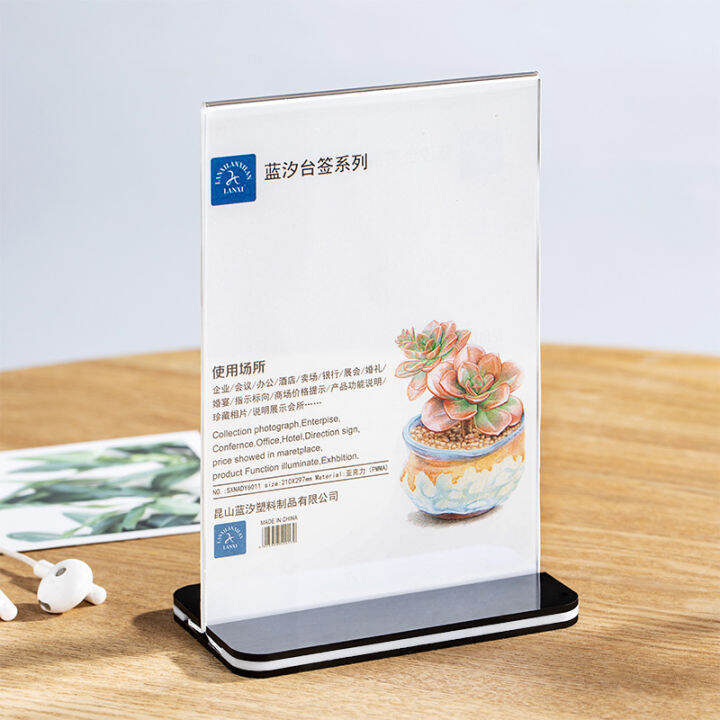 Menu Mica Standee Tentcard Quét QR Quảng Cáo Để Bàn A4 A5 A6 - Đế Đen ...