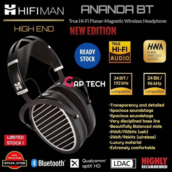 Hifiman Ananda BT Hi-Fi Planar-Magnetic Wireless Headphone Original Garansi resmi Hifiman 1 ...