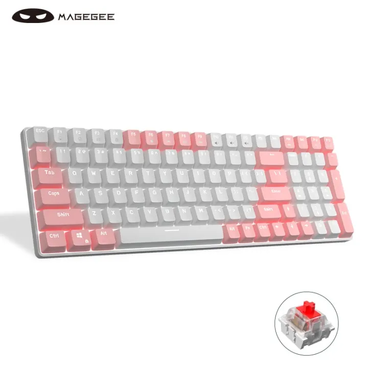 MageGee Box 65% Mechanical Keyboard Wired Gaming Keyboard Blue Red ...
