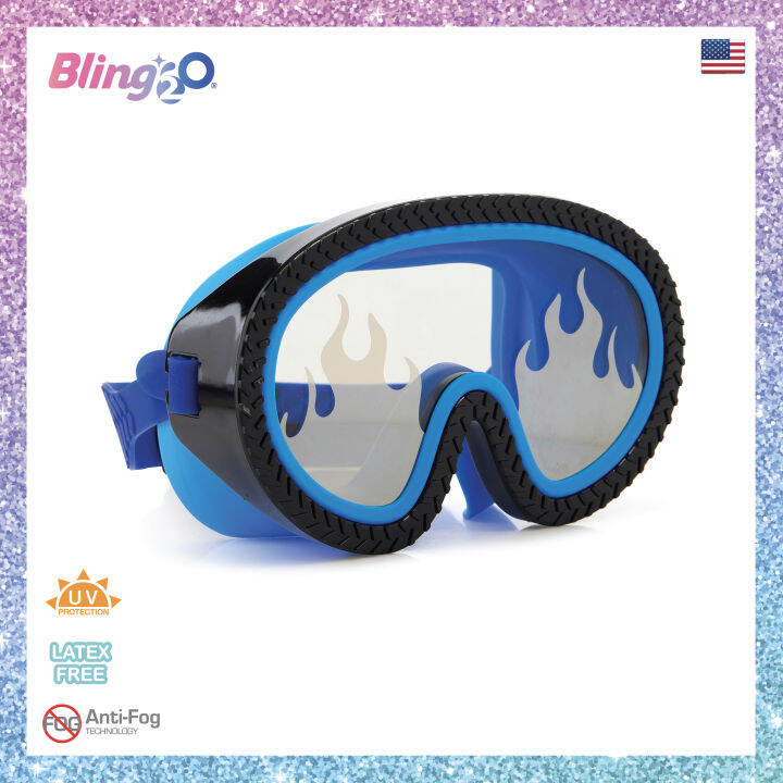 BLING2O หน้ากากว่ายน้ำเด็กยอดฮิตจากอเมริกา FINISH LINE WHEELIE BLUE แว่นว่ายน้ำแฟชั่น ใส่สบาย ...