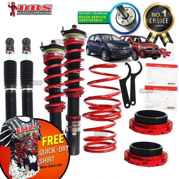 DRS High Low Soft Hard Adjustable Absorber for Perodua Axia Bezza with ...