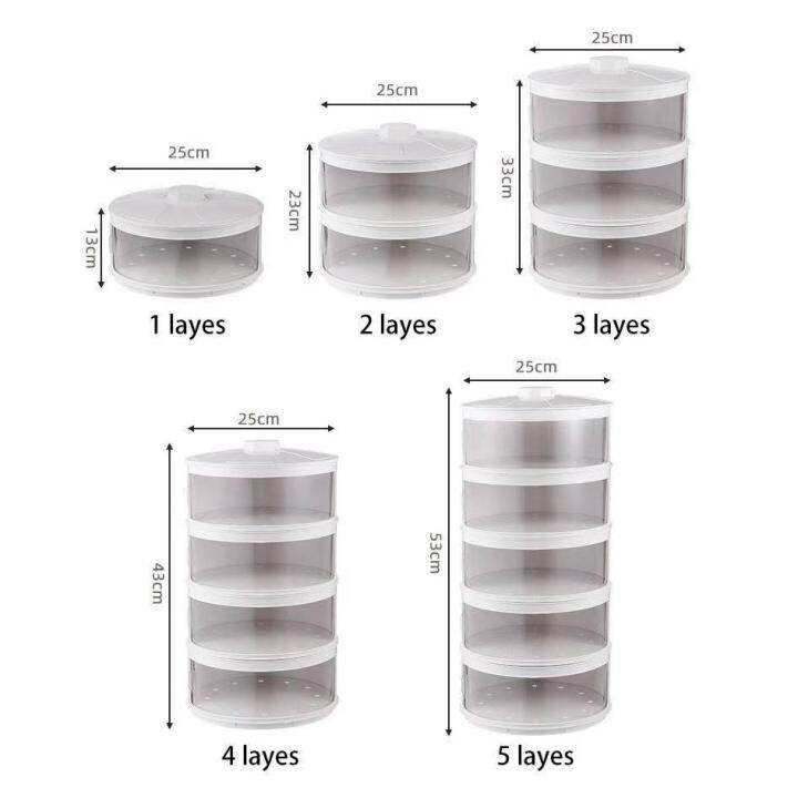 5Layer Household Multi-layer Food Storage Box Anti-flies Insulation ...