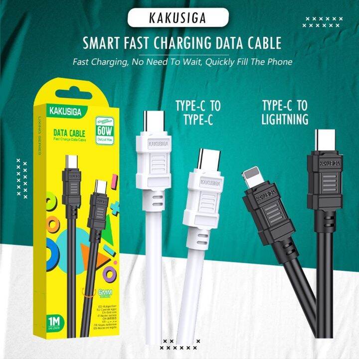 KAKUSIGA Cable Type C To C Type C Type C Cable Fast Charging Cable Type ...