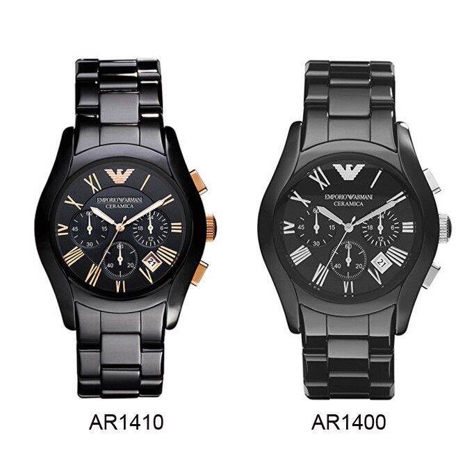 Emporio Armani Men's Ceramic Black Chronograph Dial Watch AR1410/AR1400 ...