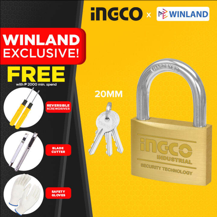 INGCO by Winland Heavy Duty Brass Padlock Pad lock ING-HT | Lazada PH