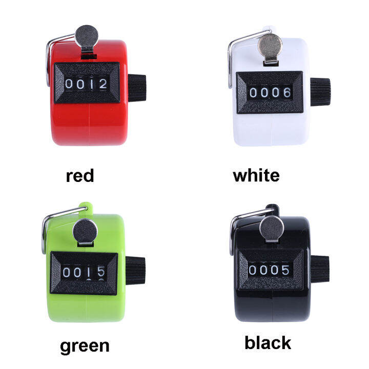plastic 4 digital hand tally counter with base table clicker 8 color ...