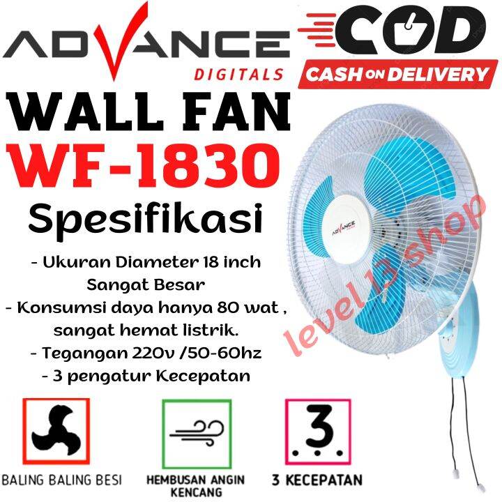 Kipas Angin Dinding / Wall Fan Advance WF-1830 / Kipas Angin Dinding ... Kipas Angin Dinding / Wall Fan Advance WF-1830 / Kipas Angin Dinding ...