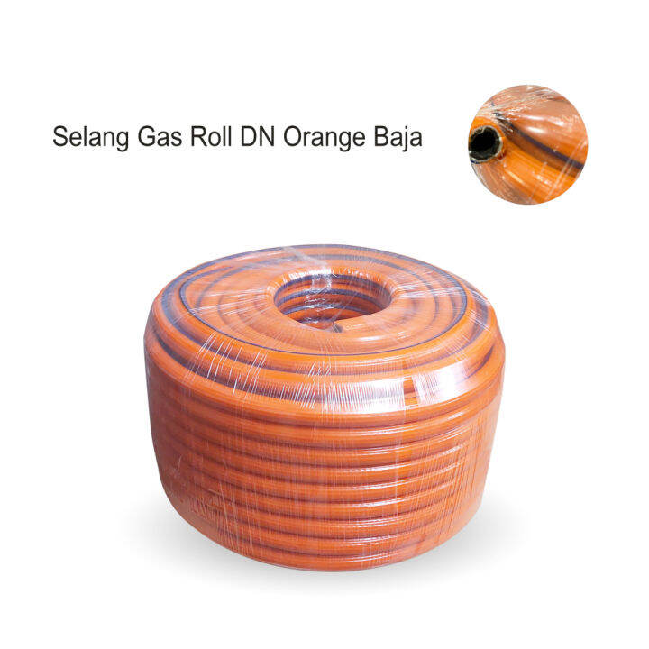 Selang Gas Roll DN Orange Baja Strip Biru 50 M Kawat | Lazada Indonesia