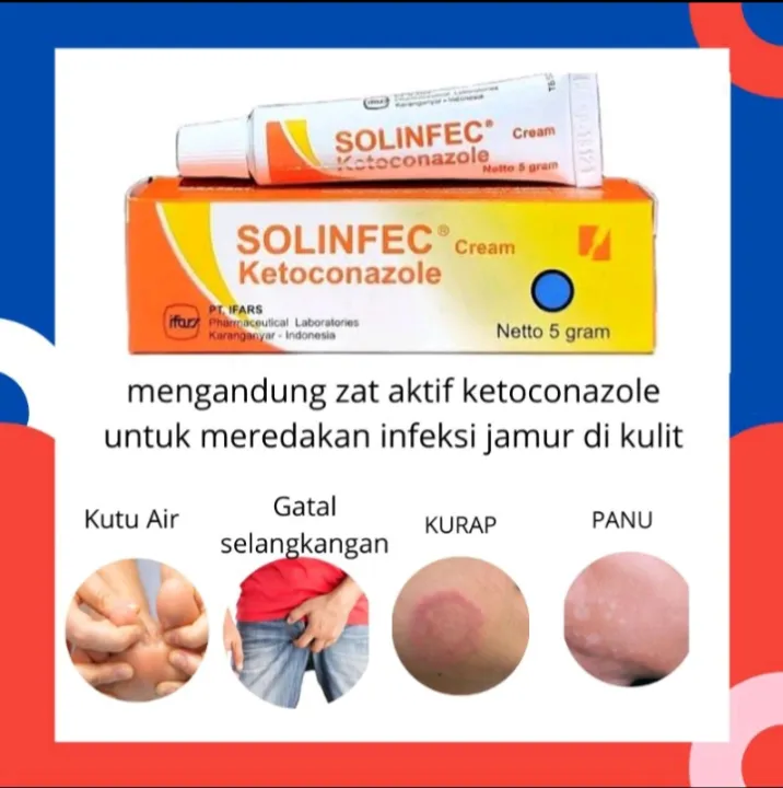 Solinfec ketoconazole -Salep Obat Gatal Selangkangan - Kurap - Kadas ...