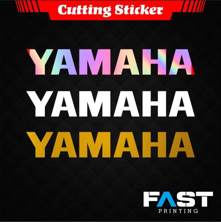 CUTTING STICKER TULISAN YAMAHA l STIKER MOBIL MOTOR KEREN | Lazada ...