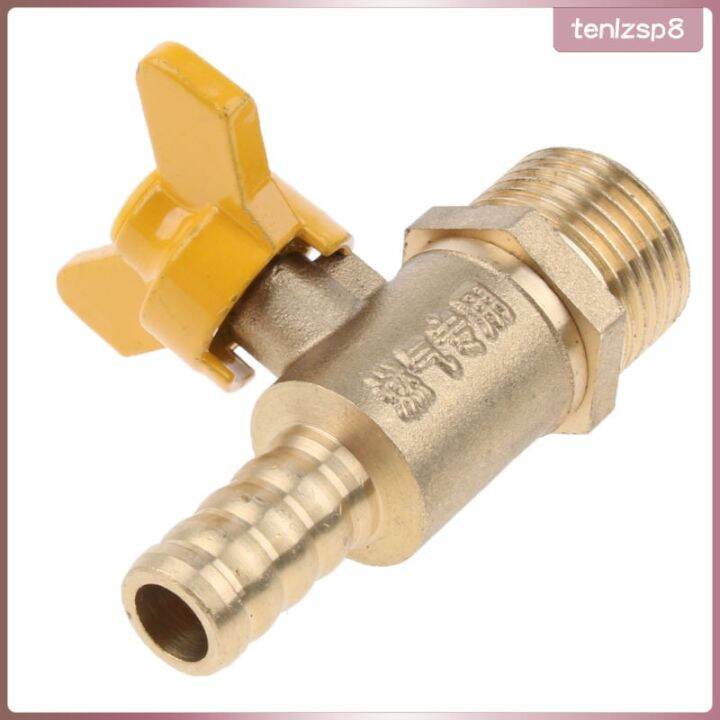 [Hot Sale] 1/2" Male Hose Barb Brass Ball Valve Shut Off for Gas Water ...