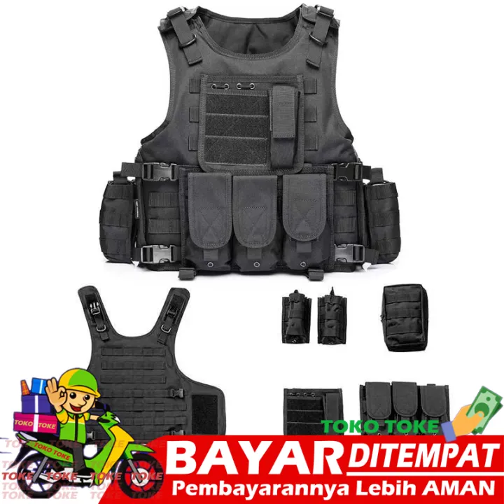 Rompi Pelindung Airsoft Rompi Olahraga Outdoor Militer Tentara ...
