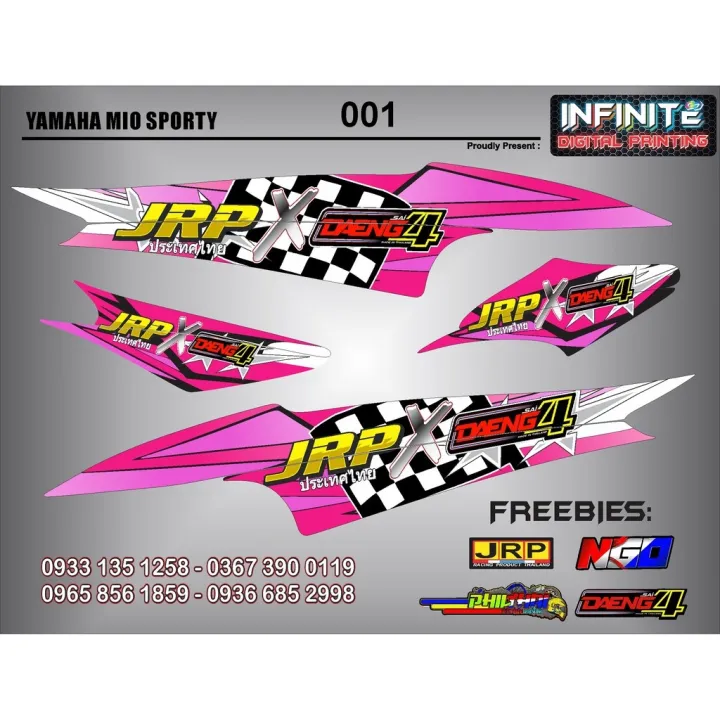 Mio sporty decals sticker JRP x daeng | Lazada PH