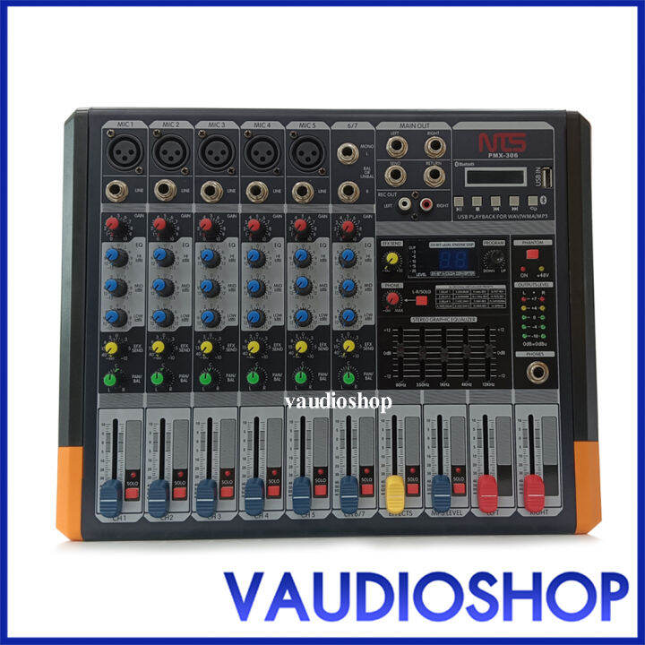 Power Mixer NTS PMX-306 (Effect,USB,Bluetooth) เพาเวอร์มิกเซอร์ พาวเวอร์ แอมป์ เครื่องขยายเสียง ...
