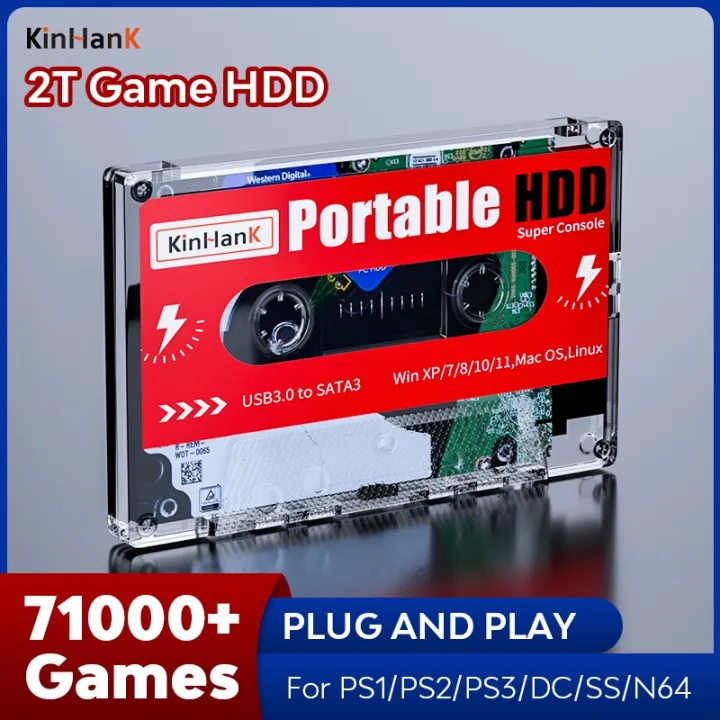 2TB HDD External Game Hard Drive Disk For Laptop/PC With 63000+ Games ...