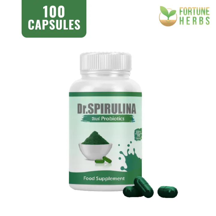 Doctor Spirulina with Probiotics 1 Bottle 100 Capsules | Fortune Herbs ...
