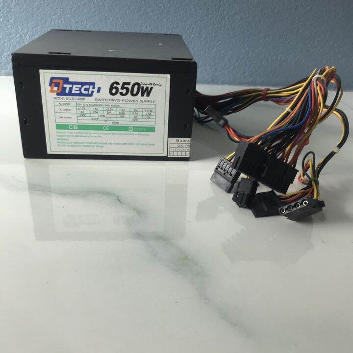 POWER SUPPLY (PSU) 650W DTECH แถมสายแปลง6pin/8pin +แถม HDD 80GB | Lazada.co.th