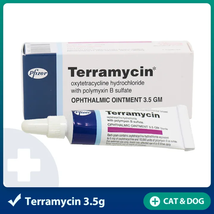 ยาทาตา Terramycin สำหรับสัตว์เลี้ยงแมวและสุนัข3.5G | Lazada.co.th