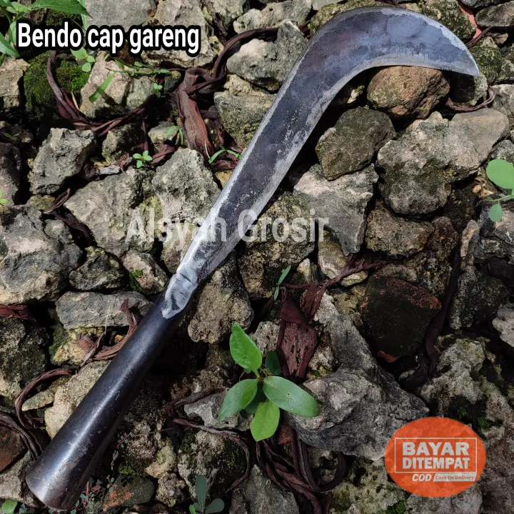 Bendo Gagang Besi Cap Gareng - Bendo Golok Melengkung Pembelah Bambu ...