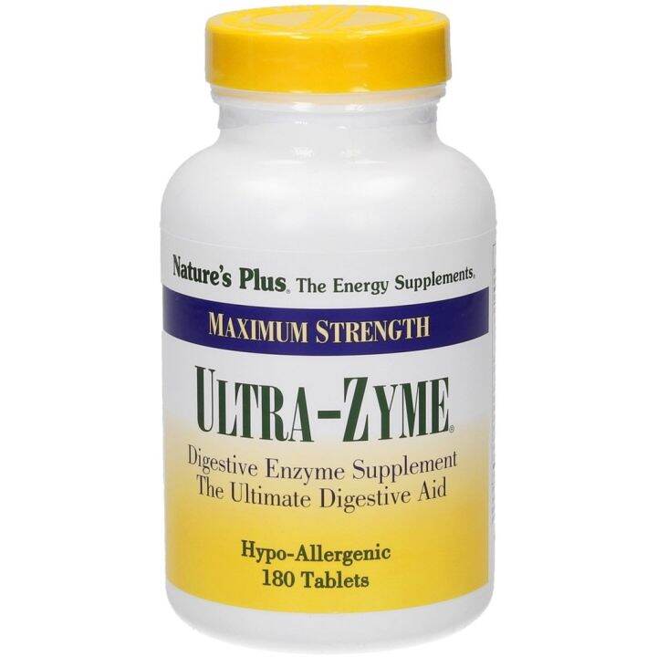 Nature Plus Ultra Zyme 120 mg Ox Bile, 180 Tablets Maximum Strength ...