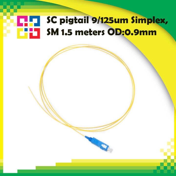 SC pigtail 9/125um Simplex, SM 1.5 meters OD:0.9mm | Lazada.co.th