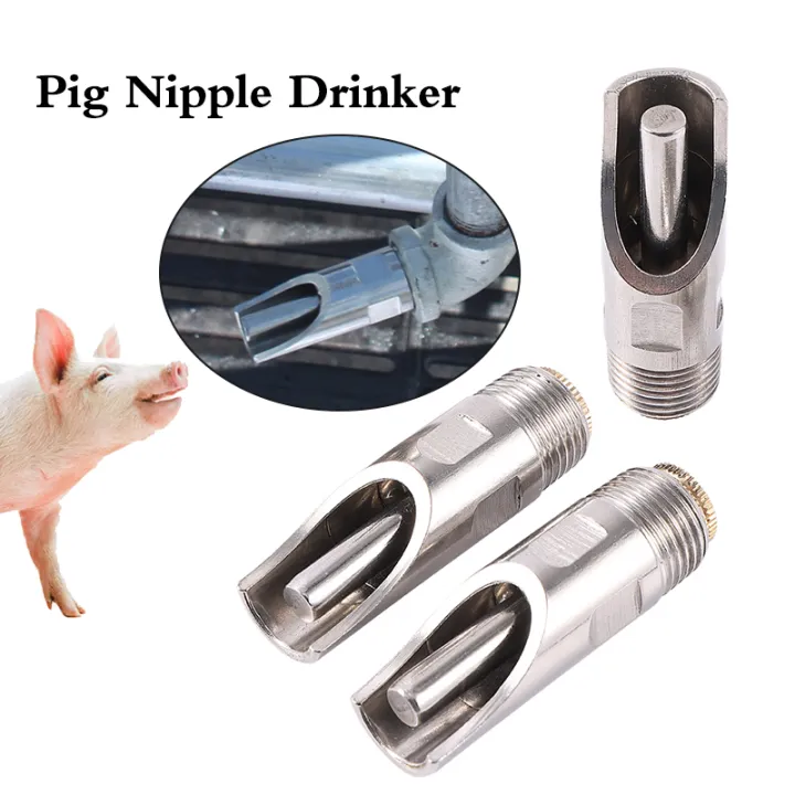 Stainless Steel Pig Nipple Drinker Pig Drinking Fountains Automatic Pig ...