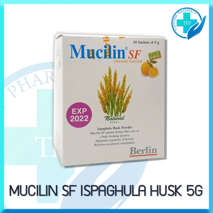 MUCILIN ISPAGHULA HUSK ไฟเบอร์ธรรมชาติจากสมุนไพร รสส้ม | Lazada.co.th