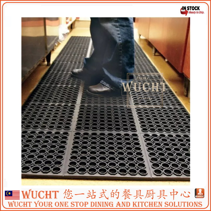【WUCHT】SAles Anti-slip Anti-Grease Black Rubber Floor Mat Anti-Fatigue ...