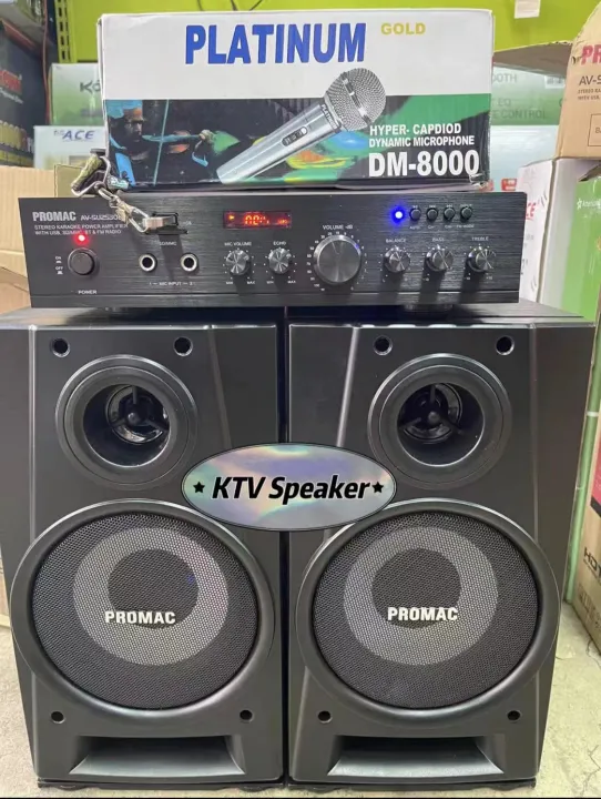 PROMAC Set/Bundle Karaoke System 2way Speaker SPK-40 with Bluetooth /FM ...