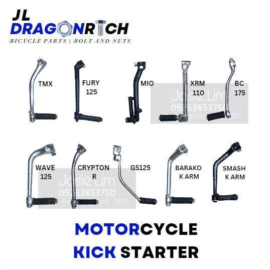 Motorcycle Kick Starter Lever Pedal CT100 CT100 Chrome Crypton Z Raider ...