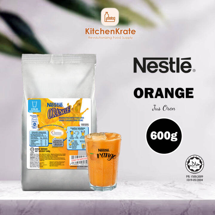 NESTLE Orange Drink Juice Premix Powder Jus Oren Serbuk 640g | Lazada
